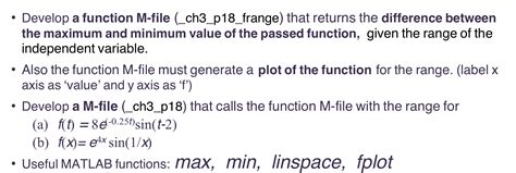 Solved Develop A Function M File Ch3p18frange That