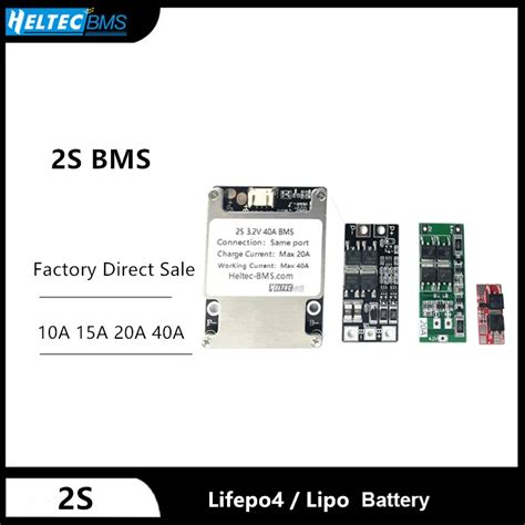2s Bms 15a 37v 32v Lipolifepo4 Heltec Bms