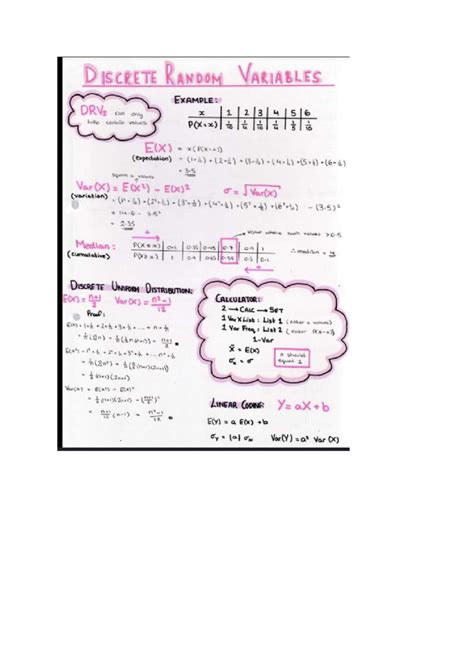 Discrete Random Variables Examples And Calculations Course Code