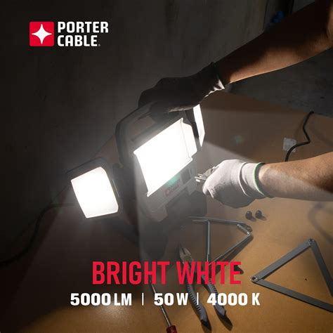 Porter Cable 50w 5000 Lumen Led Work Lights Portable