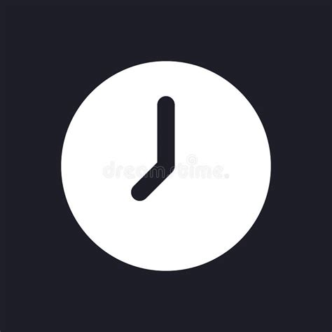 Clock Dark Mode Glyph Ui Icon Stock Vector Illustration Of Logo Night 262799086