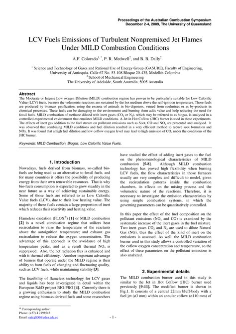 Pdf Lcv Fuels Emissions Of Turbulent Nonpremixed Jet Flames Under