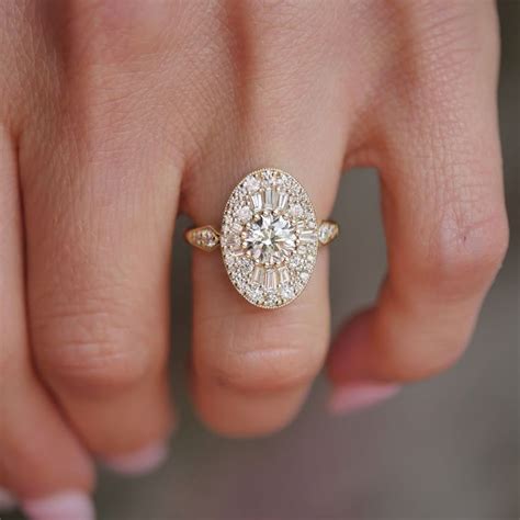 Oval Shape Ballerina Round Diamond Mosaic Ring Berlinger Jewelry