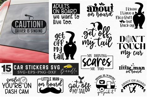 Car Stickers Svg Bundlefunny Car Bundle Afbeelding Door Regulrcrative