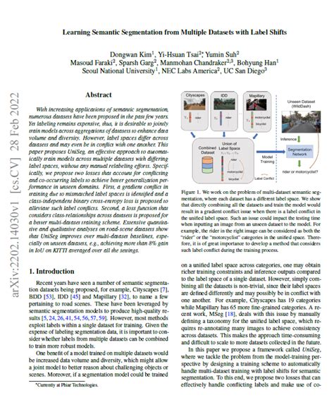 Uniseg Learning Semantic Segmentation Projects Nec Labs