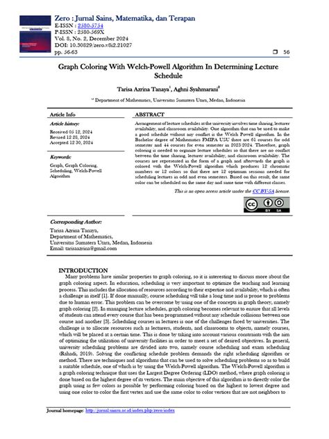 Graph Coloring With Welch Powell Algorithm In Dete 2 Pdf Vertex Graph Theory Combinatorics