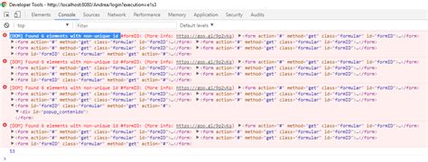 javascript dom found number elements with non unique id