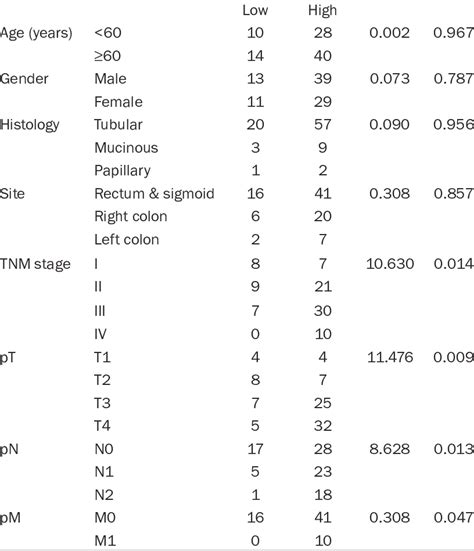 Correlation Of Nedd9 With Different Clinicopathologic Parameters Download Table