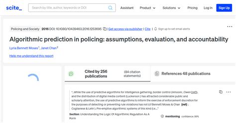 Algorithmic Prediction In Policing Assumptions Evaluation And