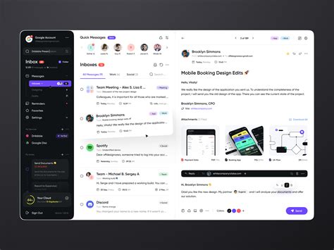 Inbox Client Web App Design Web Design Interactive Design