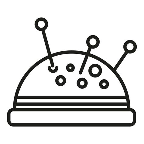 premium vector needle pillow icon outline vector craft decorative