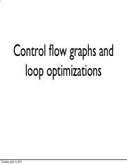 Control Flow Graph Pdf Control Flow Graphs And Loop Optimizations Thursday April 14 2011