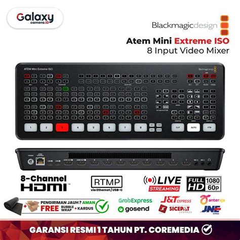Jual Blackmagic Design Atem Mini Extreme Iso 8 Input Mixer Livestreaming Di Seller Galaxy Camera
