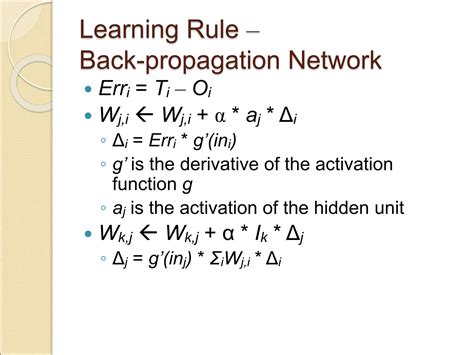 backpropagation algorithm forward and backward pass ppt