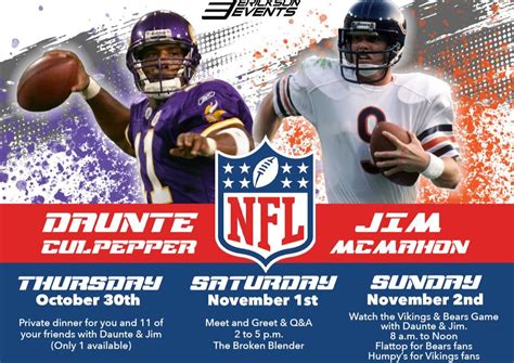 Nfl Qbs Jim Mcmahon And Daunte Culpepper Meet And Greet Party At The