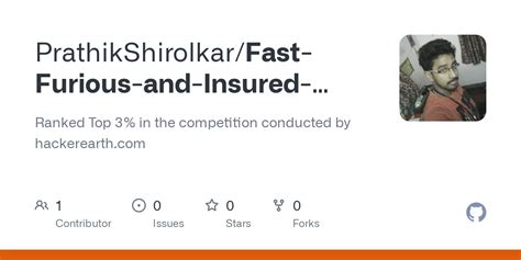 Github Prathikshirolkarfast Furious And Insured Hackerearth Machine