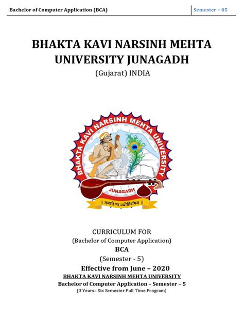 Bca Syllabus Sem V And Vi New 2020 Pdf Python Programming
