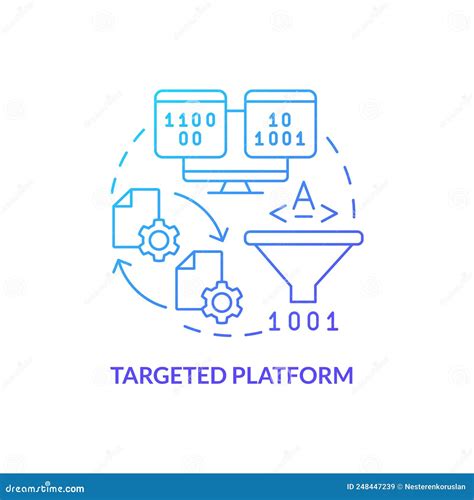 Targeted Platform Blue Gradient Concept Icon Stock Vector Illustration Of Target Concept