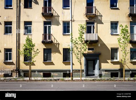 Soviet Era Architecture Style Of Living District In Vilnius Lithuania