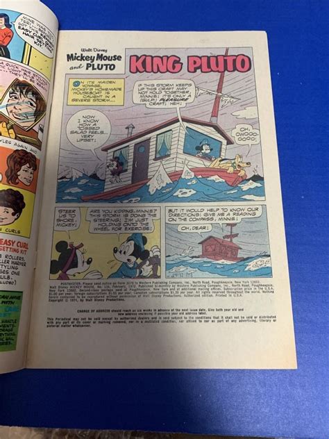Vtg 1971 Walt Disney Mickey And Minnie Mouse King Pluto Gold Key Comics International Comic
