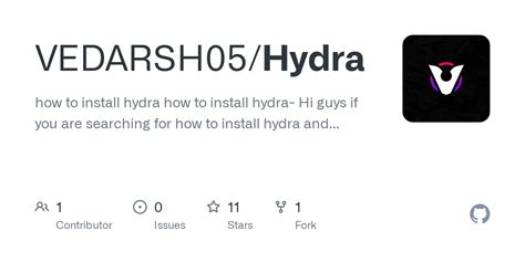 Github Vedarsh Hydra How To Install Hydra How To Install Hydra Hi Guys If You Are
