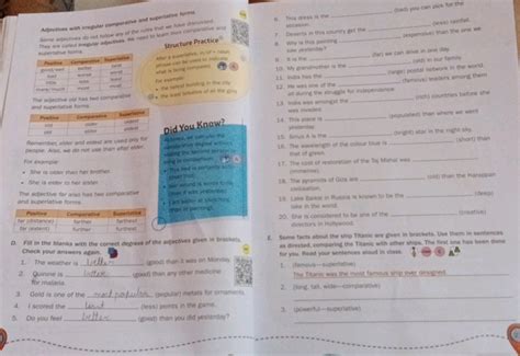 Adjectives With Irregular Comparative And Superlative Formssome Adjectiv