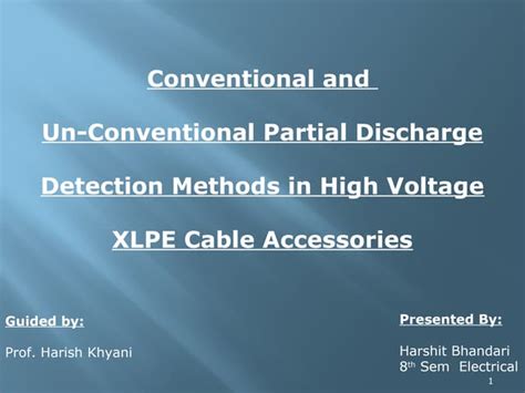 Seminar On Partial Discharge Detection Methods Ppt Physics Science