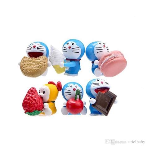 Doraemon Cookies Figure Set Content 6 Pcs Topper Cake Motif Doraemon