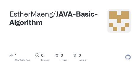 GitHub EstherMaeng JAVA Basic Algorithm