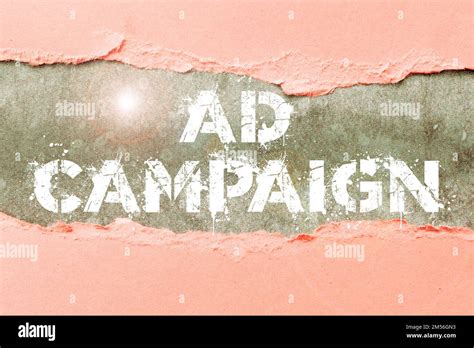 Hand Writing Sign Ad Campaign Word Written On Promotion Of Specific