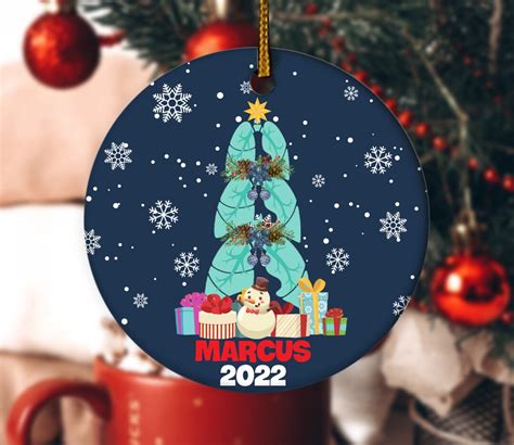 Custom Christmas Tree Lung Respiratory Ornament Respiratory Etsy