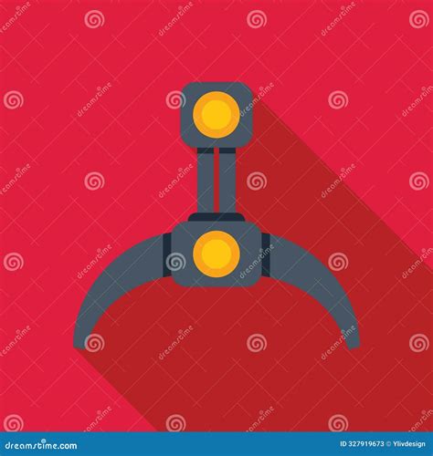 Robotic Arm Manipulator Picking Up Object On Red Background Stock Illustration Illustration Of