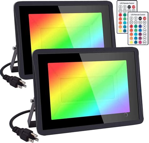 RGB Flood Light W Equivalent HWay W Color Changing LED Flood Light Outdoor With Remote