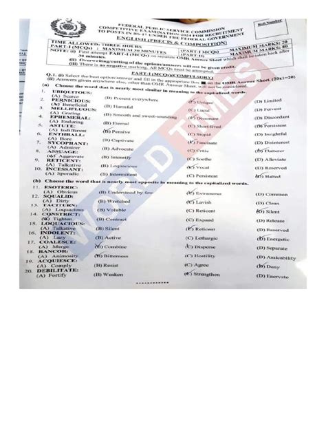 Css English Precise And Composite 2024 Pdf