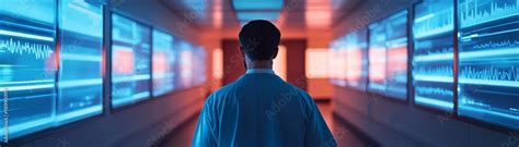 A Health Data Analysis System Visualized As Glowing Digital Graphs And Predictive Algorithms