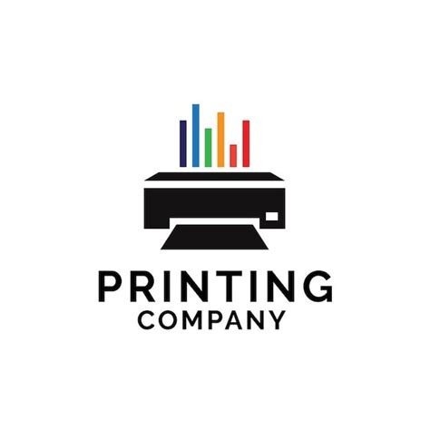 Printing Company Logo Design With Printer Graphics