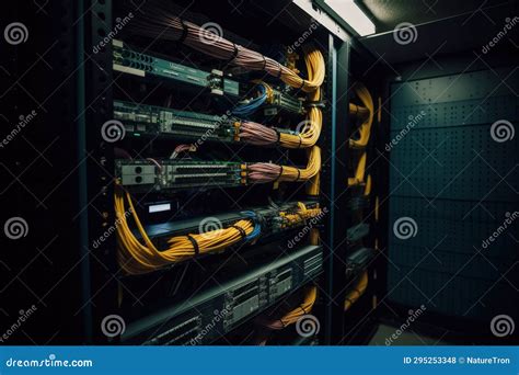 Server Room Cables Server Stock Illustration Illustration Of Internet 295253348