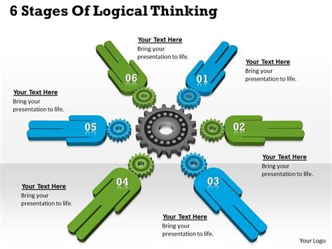 1013 Business Ppt Diagram 6 Stages Of Logical Thinking Powerpoint Template Presentation