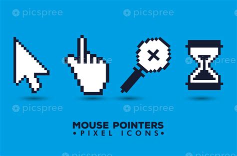 Set Pixel Mouse Cursor Icon Foto De Stock Gratis Freeimages