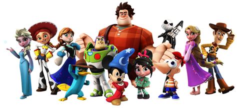 Disney And Pixar Characters Group Portrait Iconic Animated Heroes