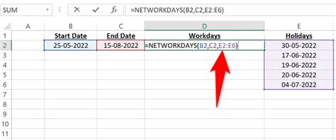 How To Use A Function In Microsoft Excel To Calculate Workdays Navhow