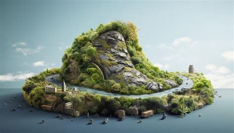 A Creative 3d Image Of A Footprint That Transitions From A Carbon