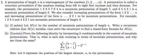 solved a permutation of length n is a rearrangement of the
