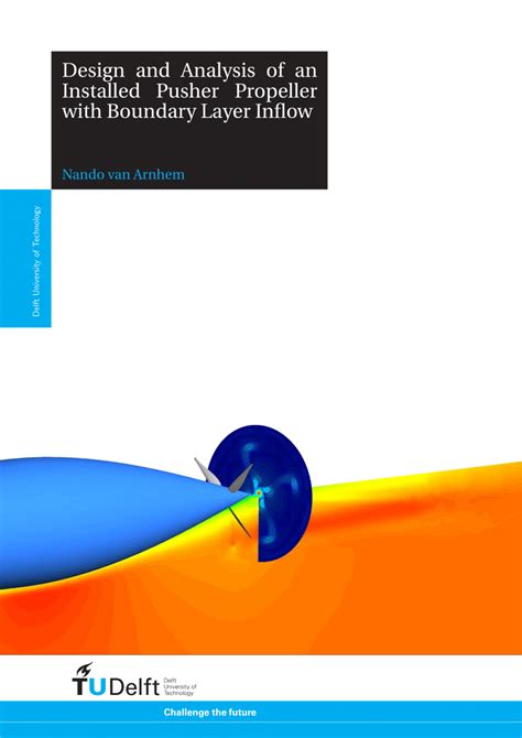 Pdf Design And Analysis Of An Installed Pusher Propeller With Boundary Layer Inflow