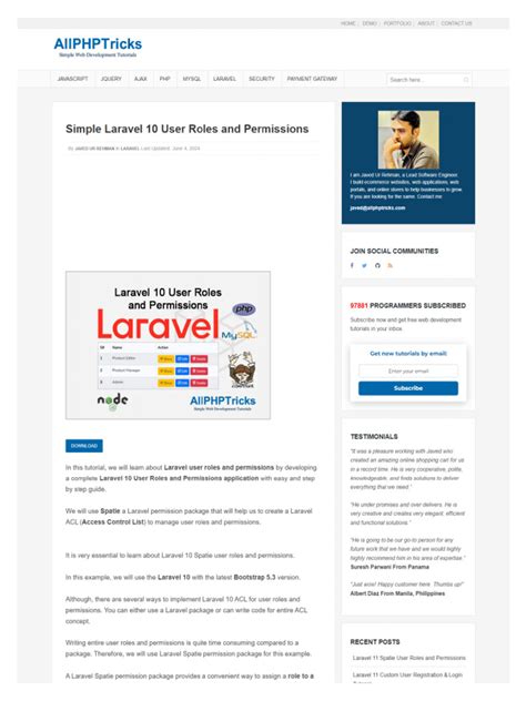 Screencapture Allphptricks Simple Laravel 10 User Roles And Permissions
