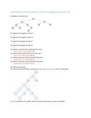 Tree BST Exercise Solution Pdf CSCI E Data Structure Exercise Tree Terminology Binary
