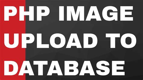How To Upload Image File To Mysql Database Using Php Script Full Project Youtube