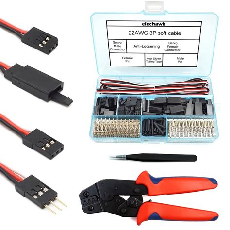 30 Sets Servo Connector Male Female Plug Crimp Pin Cable Kit Compatibl