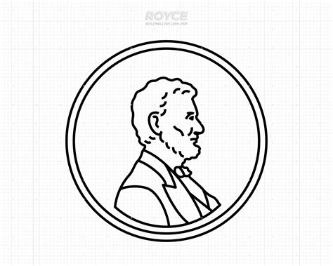 Lucky Penny Clipart Blank Penny Vector Svg Png Dxf Eps Etsy
