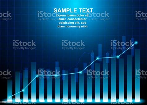 주식 시장 주식 시장 투자 거래의 캔 들 스틱 그래프 차트 주식 시장 데이터 강세 포인트 그래프의 동향 파란색 배경입니다 벡터 금융에 대한 스톡 벡터 아트 및 기타 이미지